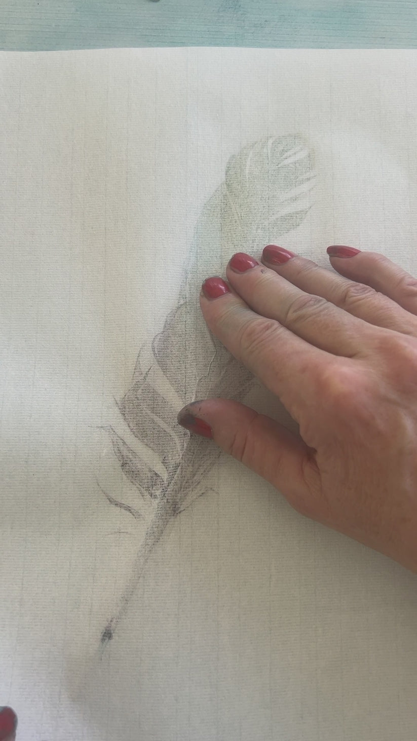 Gyotaku of a Birds Feather A4, Jane Evans, Anglesey – JANE EVANS GYOTAKU